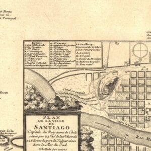 Vintage Map of South America 1733