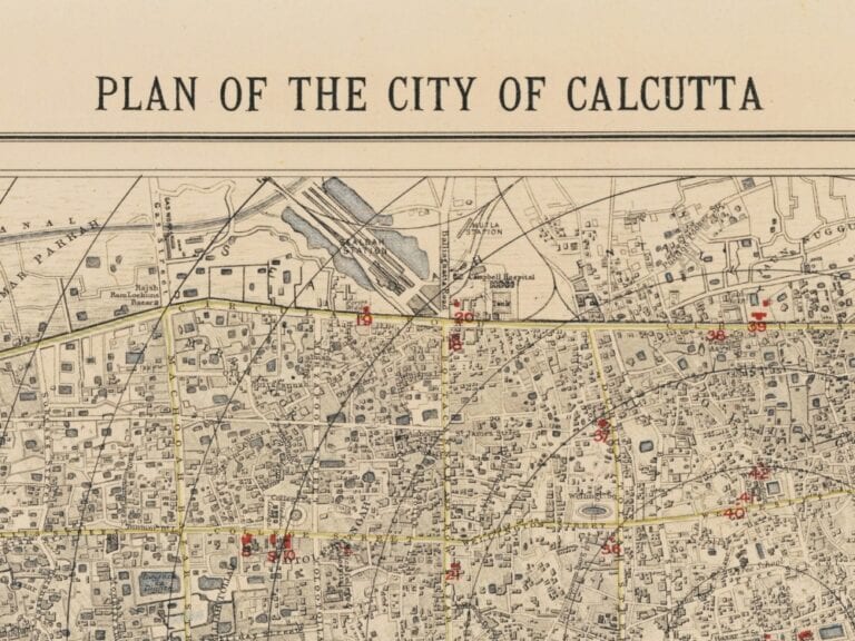 Vintage Map of Calcutta 1883