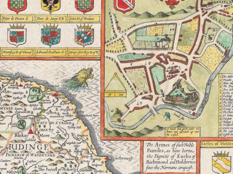 Vintage Map of North Yorkshire
