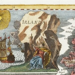 Vintage Map of Ireland 1743
