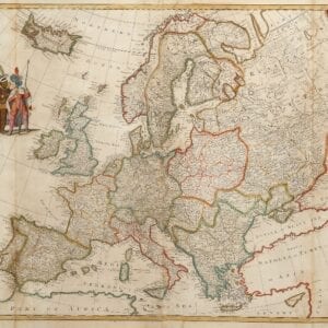 Vintage Map of Europe 1708