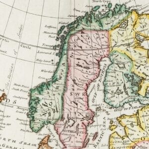 Vintage Map of Europe 1744