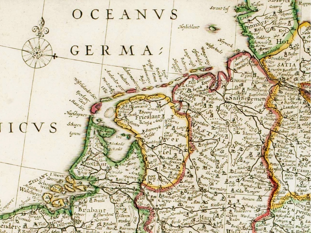 Vintage Map of Germany 1630