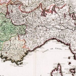 Vintage Map of France 1713