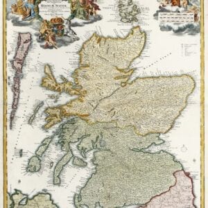 Vintage Map of Scotland 1737