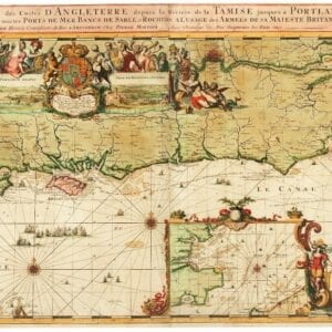 Vintage Map of South East England 1693