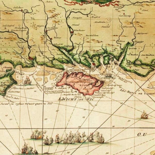 Vintage Map of South East England 1693