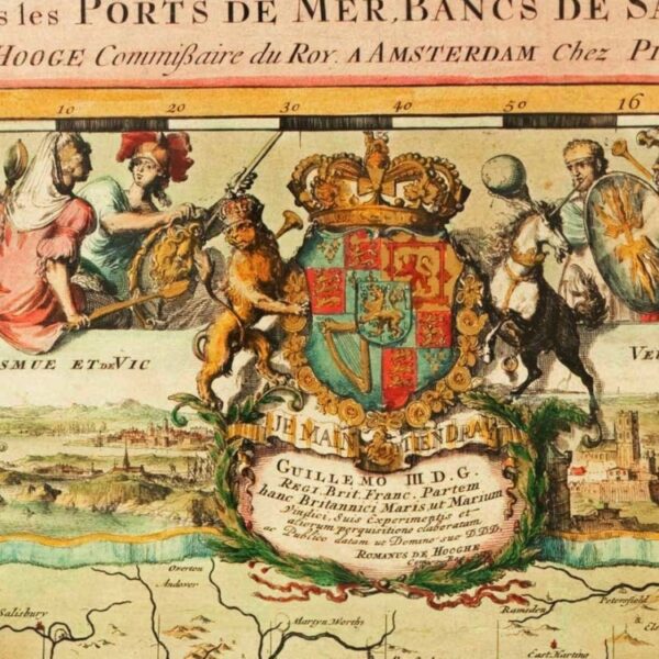 Vintage Map of South East England 1693
