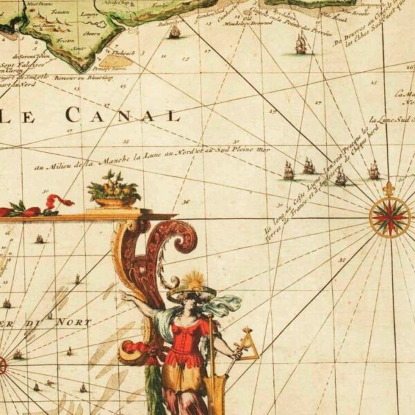 Vintage Map of South East England 1693